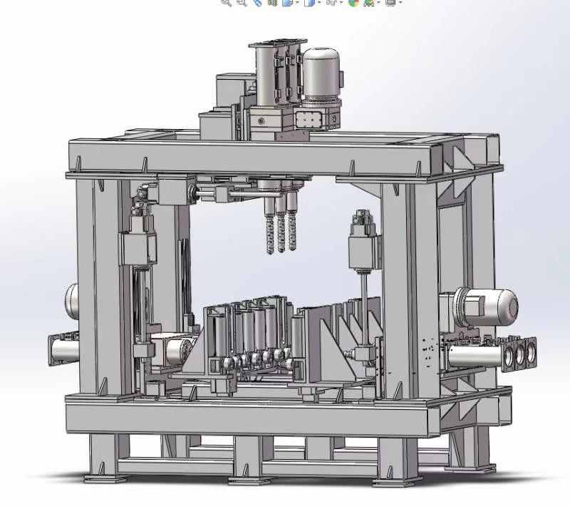 Multi Spindle CNC H Beam Drilling Machine for Steel Structure with Nine ...