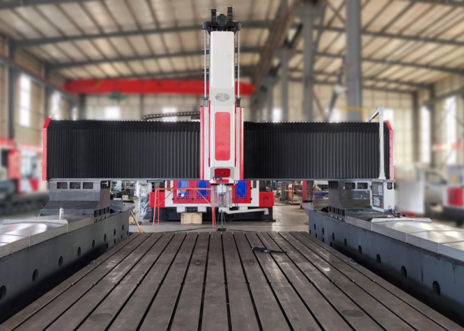 Gantry Mobile Double Spindle CNC Plate Drilling And Milling Machine ...